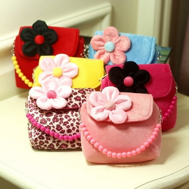 YOUI-GIFTS Kids Toddlers Canvas Crossbody Bag Cartoon Bow Shoulder ...