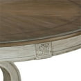 Bowery Hill Rustic Wood Round Dining Table in Antique White Finish ...