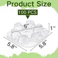 100 Pack Plastic Melon Cradles, Clear Watermelon Support Stand Hold up ...