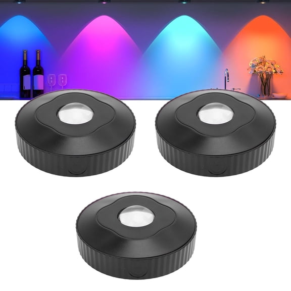 Thundoo LED Touch Operated Rechargeable Color Changing Puck Lights ...