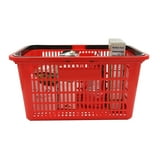 SSWBasics Red Shopping Basket with Durable Handle for Groceries and ...