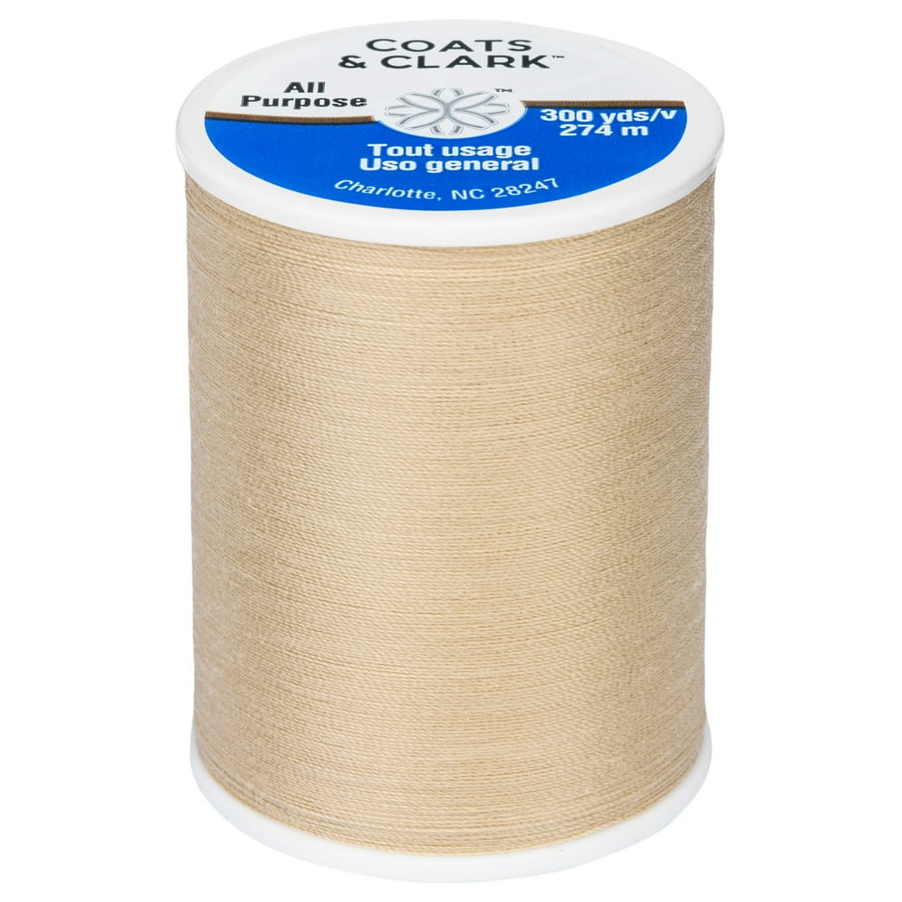 Coats & Clark All Purpose Beige Polyester Thread, 300 Yards - Walmart ...