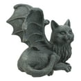 Ebros Gothic Winged Cat Gargoyle Shelf Sitter 4" Wide PC Monitor Topper ...