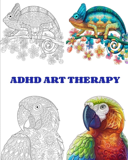 ADHD Art Therapy : beautiful animals and relaxing patterns with this ...