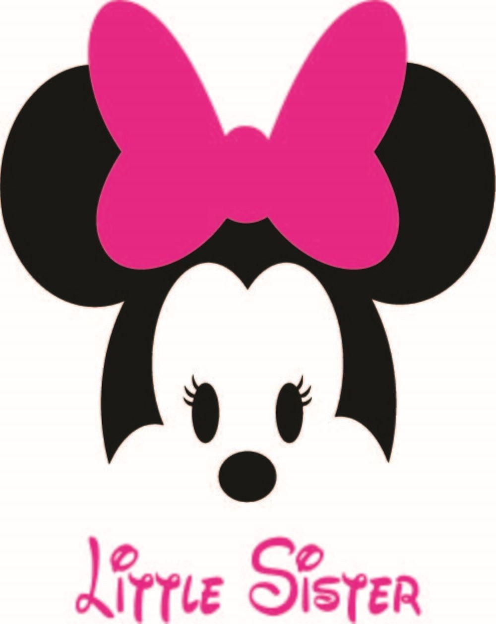 Little Sister Minnie Mouse Cartoon Character Decors Wall Sticker Art ...
