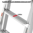 iRerts Telescoping Ladder, 17ft Aluminum Lightweight Extension Ladder ...
