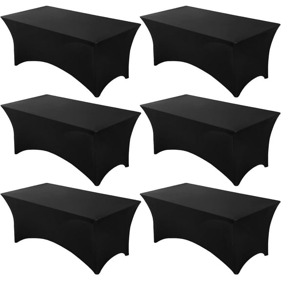 Ultimate Textile (2 Pack) 6 ft. Fitted Spandex Table Cover - for 18 x ...
