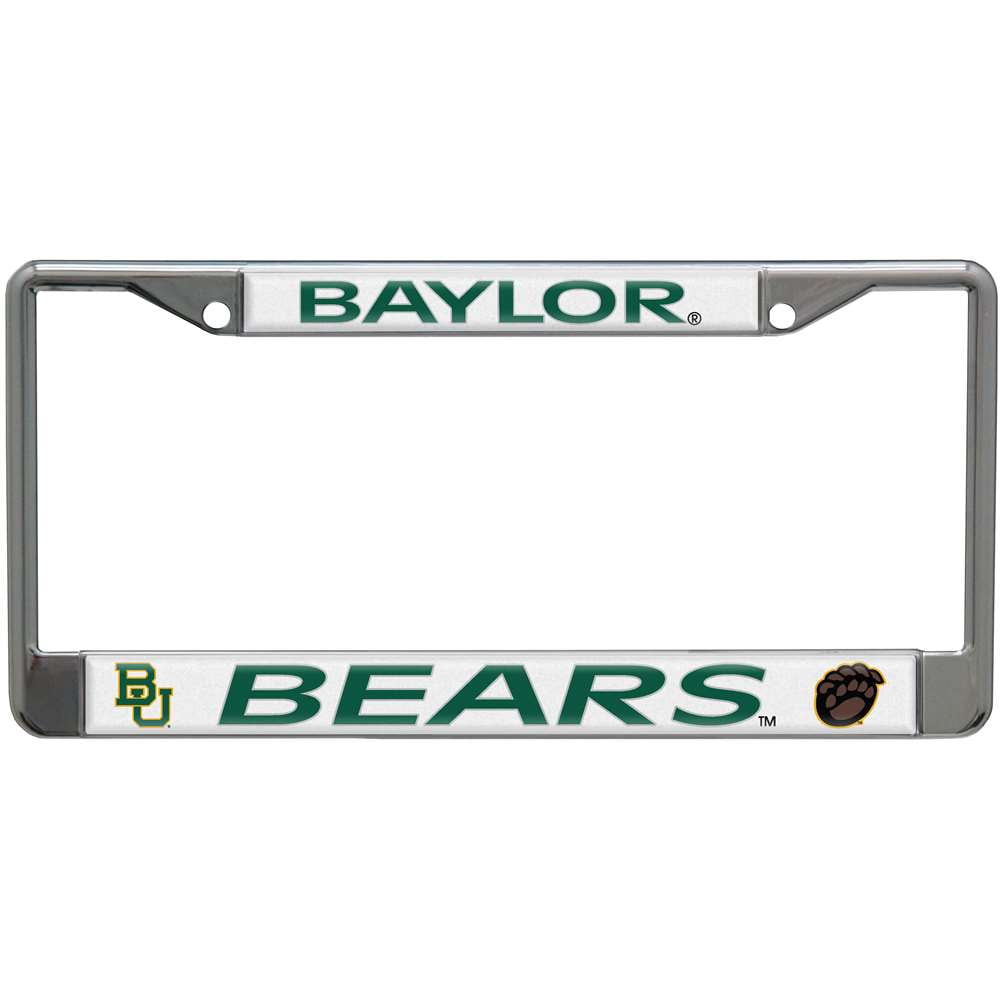 Baylor Bears Metal License Plate Frame w/Domed Acrylic - Walmart.com