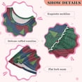 Blue Red Green Wave Christmas Trees Sleeveless Dress A-Line One-Piece ...