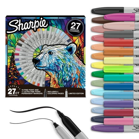Mr. Pen- Dual Tip Permanent Markers, 12 Pack, Fine & Ultra Fine Tip ...