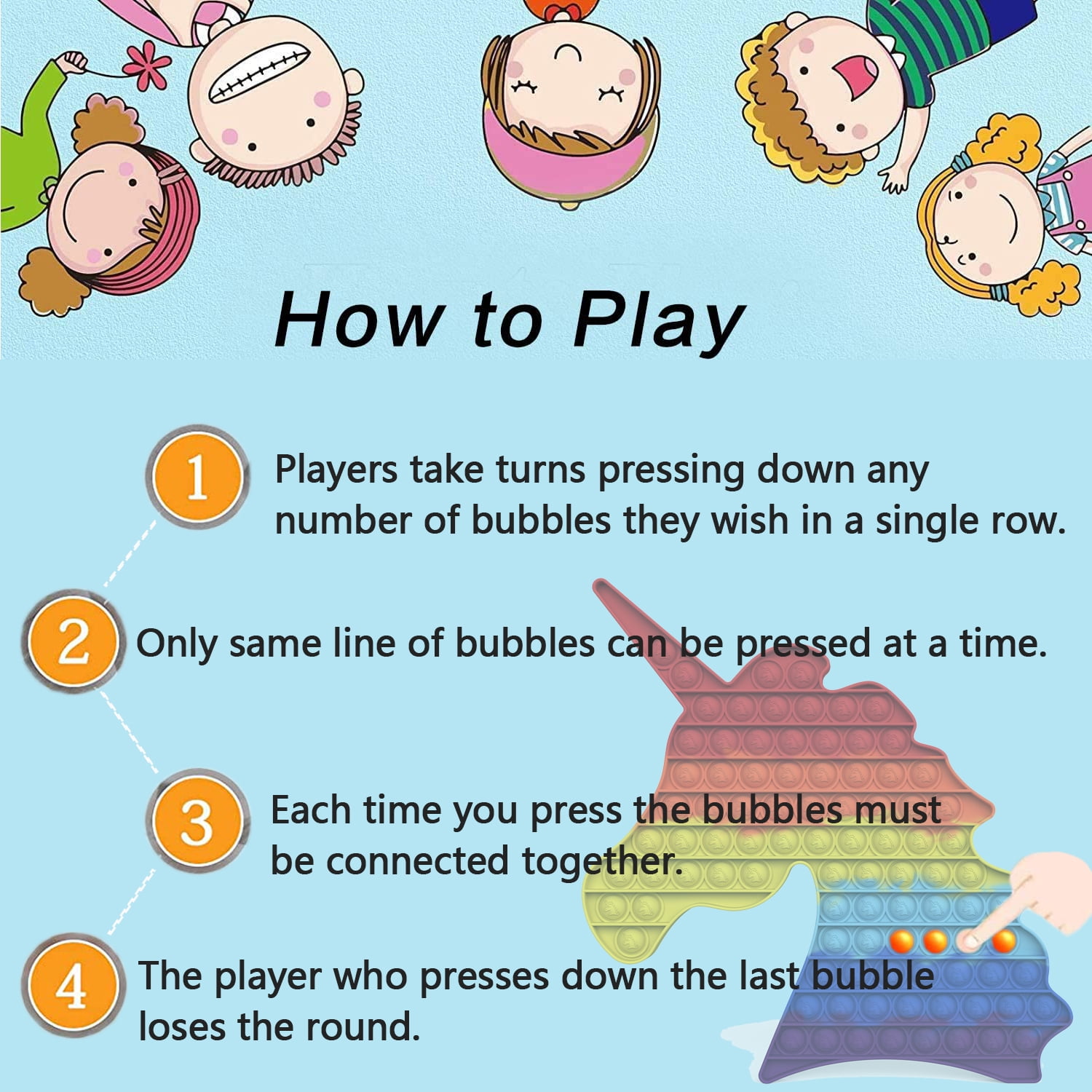 Buy ZIMFANQI Pop on It Fidget Toys Jumbo Pop Its Big Simple Dimple ...