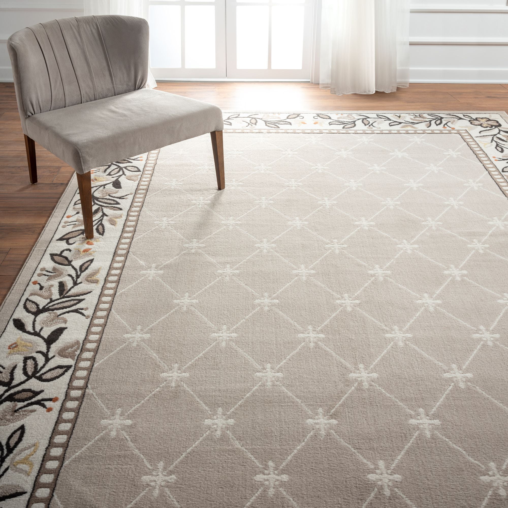 Home Dynamix Premium Aydin Traditional Diamond Floral Area Rug, Soft ...