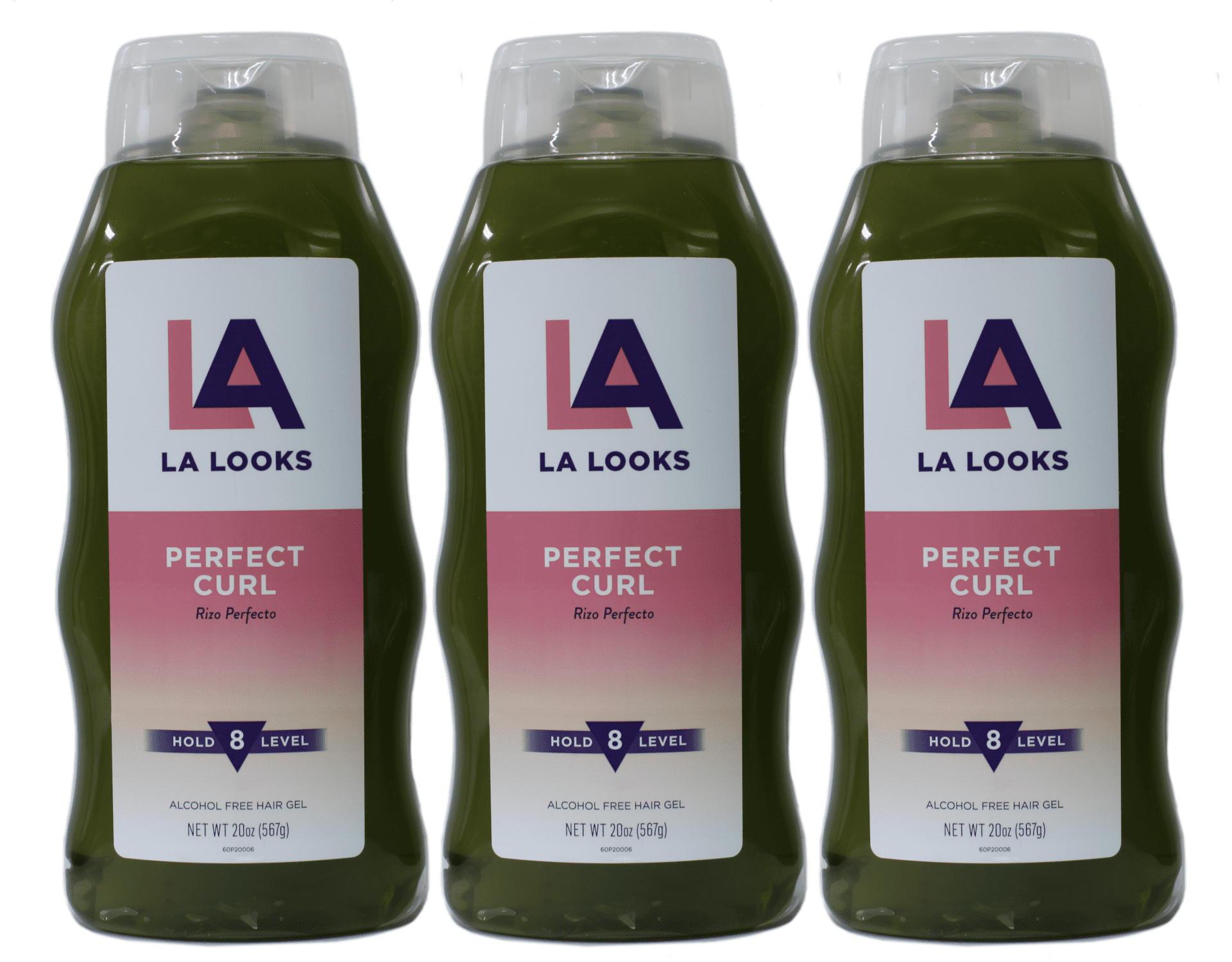 L.A. LOOKS Nutra Curl Moisturizing Gel, Mega Hold [8] 20 oz (Pack of 3 ...