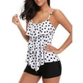 Tankini Swimsuits for Women Layered Ruffle Flounce Tankini Top with ...