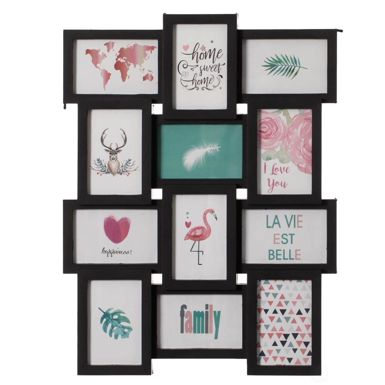 Decorative Modern Wall Mounted Multi Photo Frame Collage Picture Holder ...