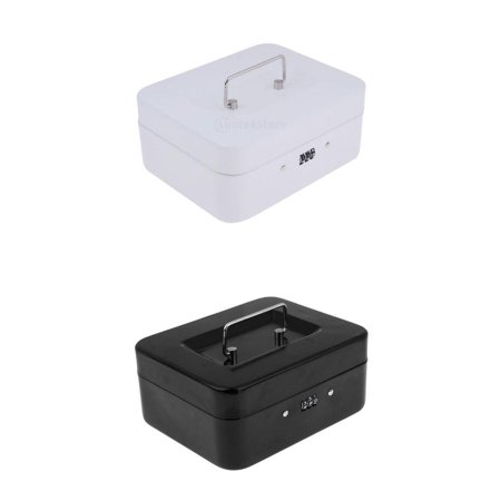 2 Pieces Cash Box, Safe Money Box with Combination Lock, Approx. 20 X ...