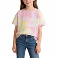 Ashyfjp Kids T-Shirts Casual Multi Tone Tie Dye Short Sleeve Crew Neck ...
