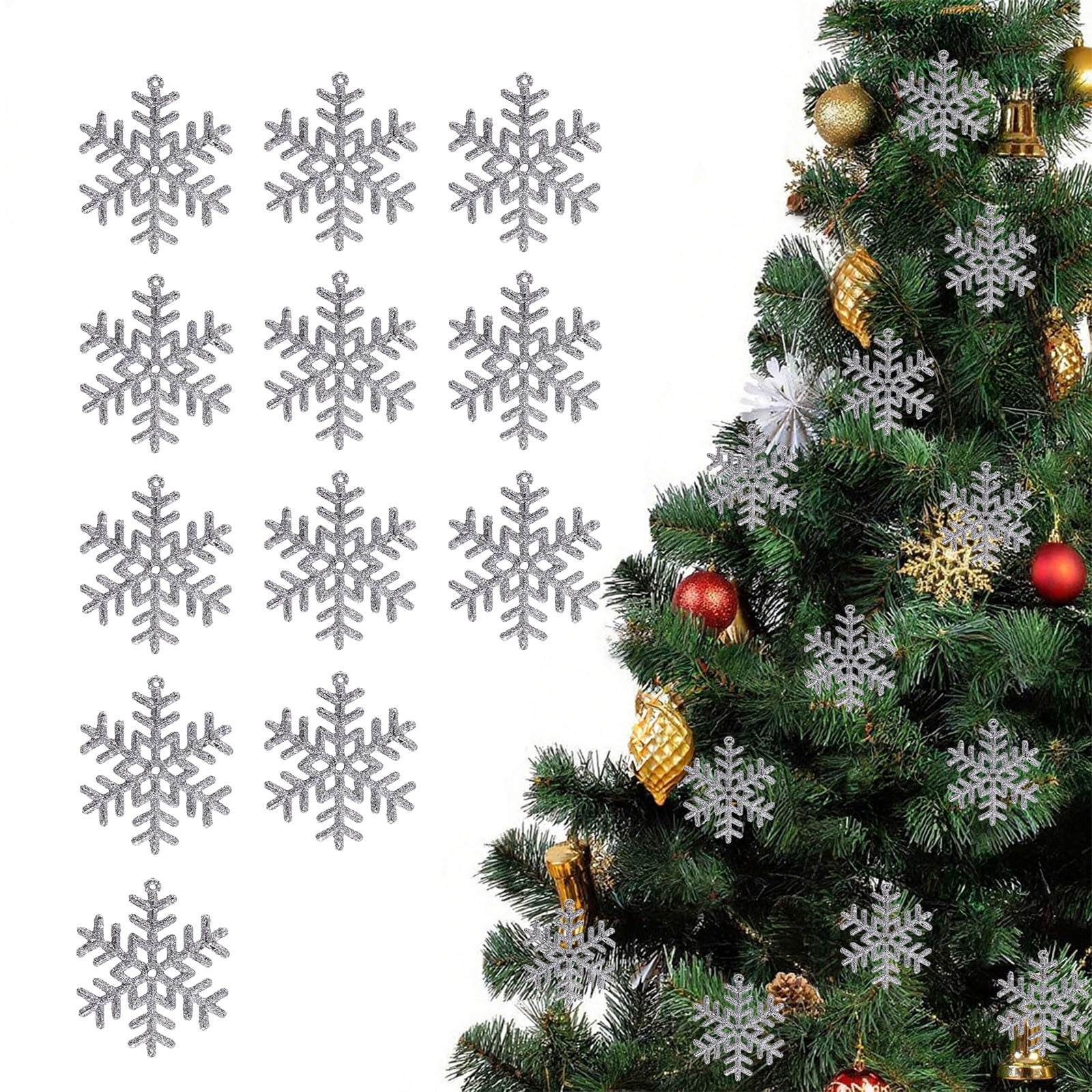 Click here for Plastic Snowflakes 12pcs Colorful Snowflakes Chris... prices