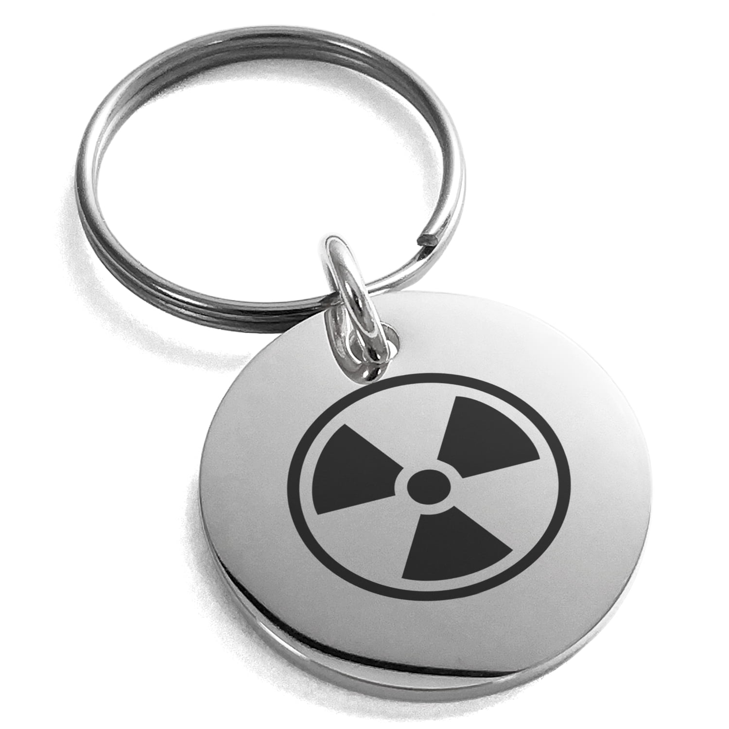 Stainless Steel Encircled Radioactive Engraved Small Medallion Circle ...