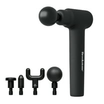 Brookstone Cordless Hot and Cold Percussion Deep Tissue Massager Gun, 6 Intensity Levels ...