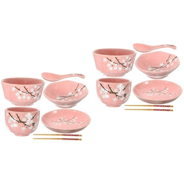 Ceramic Dishes Set, 6pcs Japanese Style Ceramic Tableware Set Household ...