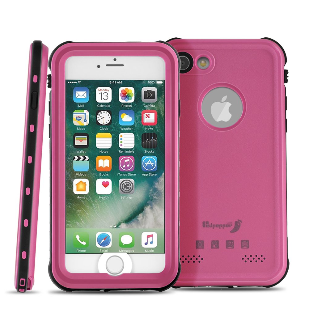 iPhone 7 Waterproof Case (Pink) - Underwater Dustproof Snowproof ...