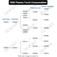 20Pcs 120926 Electrode & 20Pcs 120931 Nozzle Tip for PMX 1000 1250 1650 ...