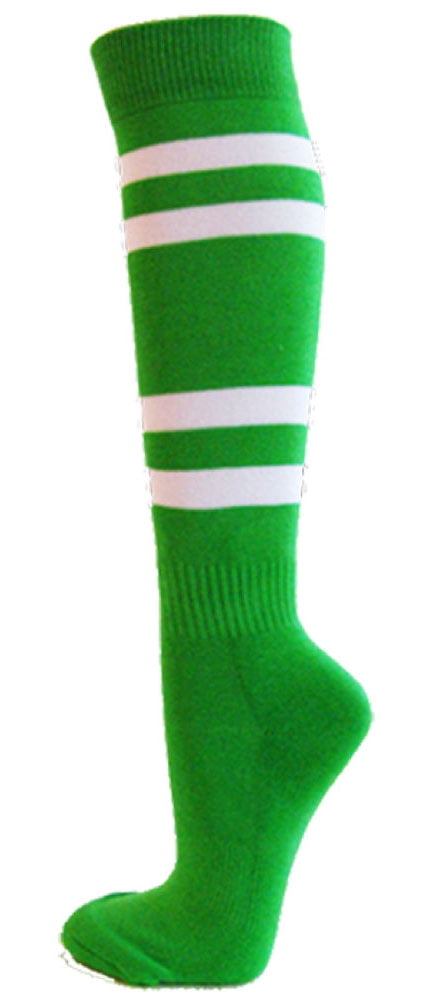 Couver Premium Cotton 4 Stripes Knee High Bright Green Softball ...