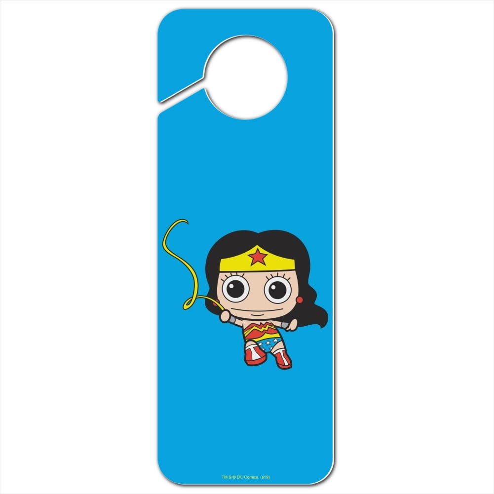 Wonder Woman Cute Chibi Golden Lasso Plastic Door Knob Hanger Sign ...