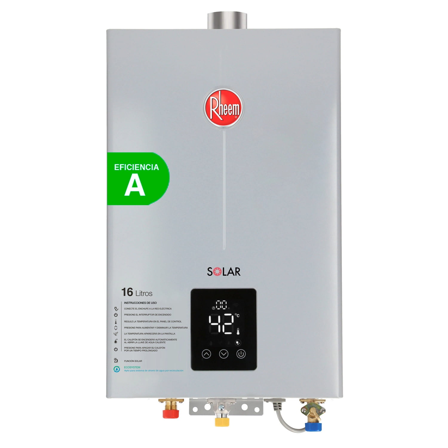 Calefont 16 Litros Gas Natural Tiro Forzado Rheem | Knasta Chile