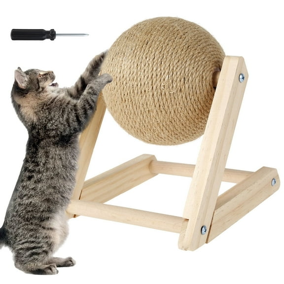 2026 Cat Scratching Ball Natural Sisal Cat Scratcher Toy with Catnip ...