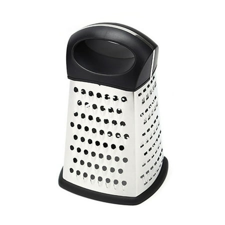 8in Black 4 Sided Box Cheese Grater Curved Stainless Steel Vegetables ...
