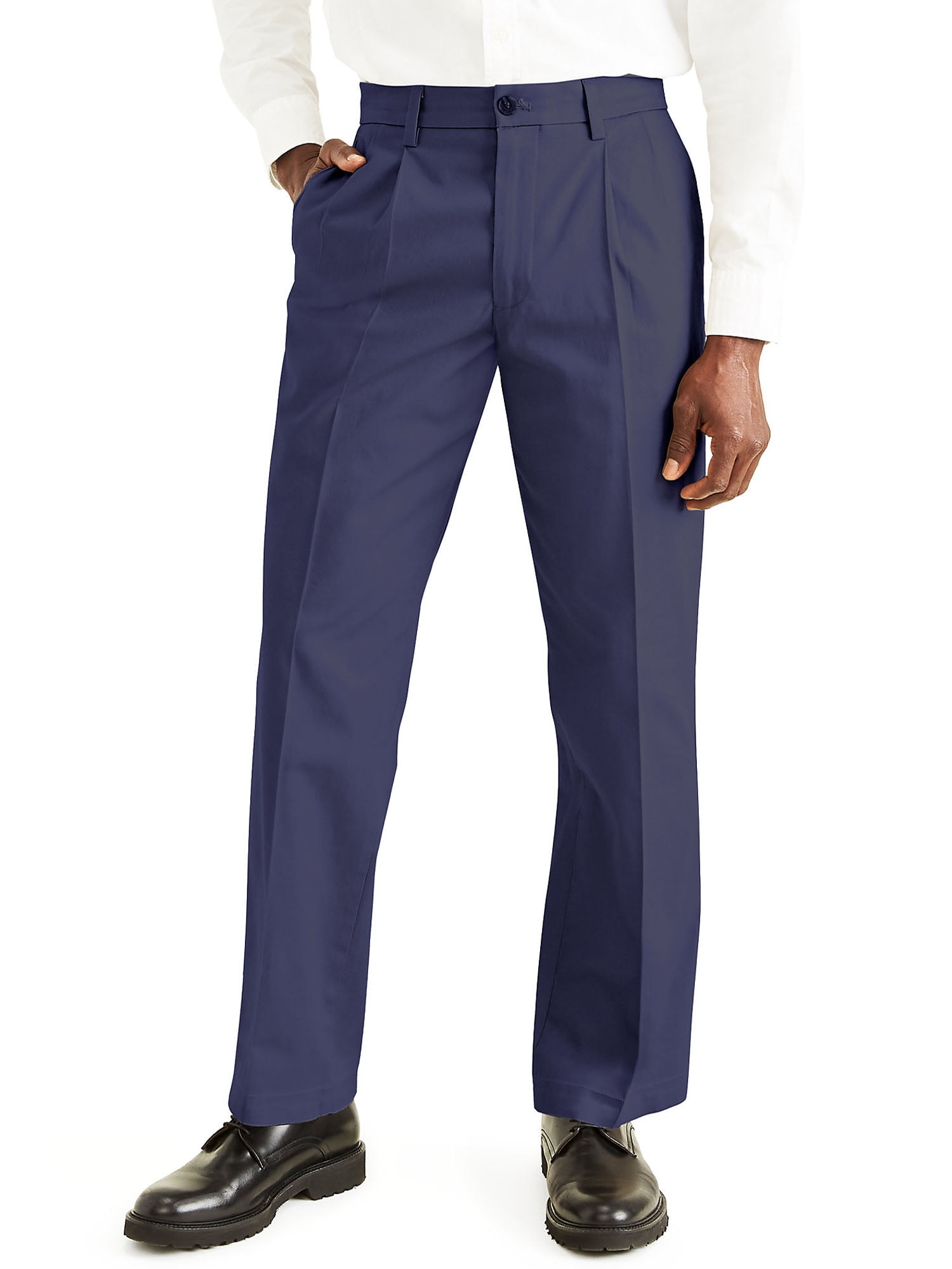 Dockers Men's Pleated Classic Fit Signature Khaki Lux Cotton Stretch ...