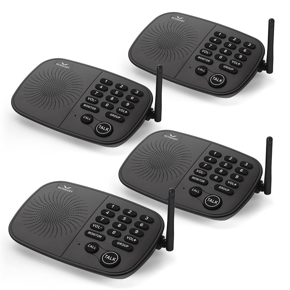 Hosmart 1/2 Mile Range 10-Channel Intercom System for Home or Office ...