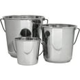 Jeffers Multi Purpose Stainless Steel Flat Sided Pail with Handle ...