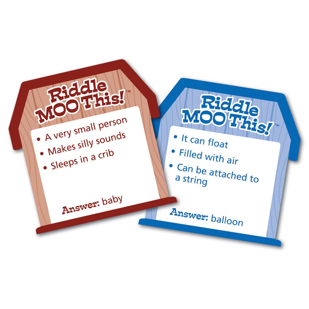 Learning Resources, LRNLER3772, Riddle Moo This Silly Word Game, 1 Each ...
