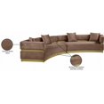 Meridian Furniture Belsa Brown Velvet 2pc. Sectional - Walmart.com