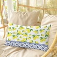 Silk Satin Pillowcase, Summer Yellow Lemon Leaves Rectangle Brushed ...