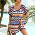 Women Sexy Beach Cover Up Women Long Sleeve Beach Dress Crochet Bikinis