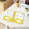 Plastic Pocket Folders with Prong Fasteners, Heavy Duty Letter Size ...