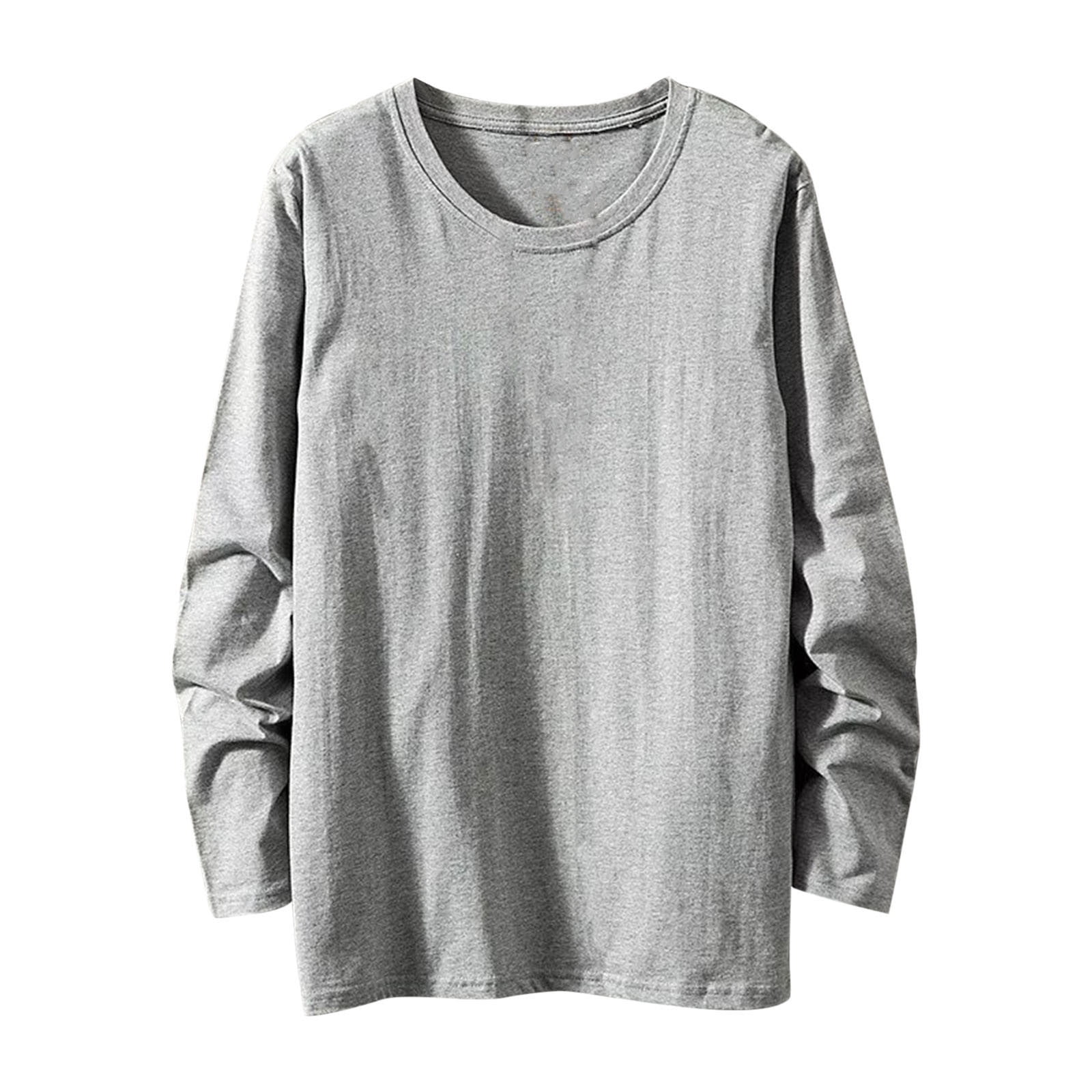 Click here for Jalioing Cotton T Shirt For Men Solid Long Sleeve... prices