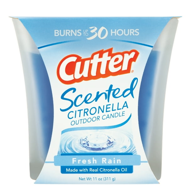 Cutter Scented Citronella Outdoor Candle, Fresh Rain, 11-oz - Walmart.com