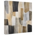 Abstract Color Block Canvas Wall Art for Living Room, Grey Brown Oil ...