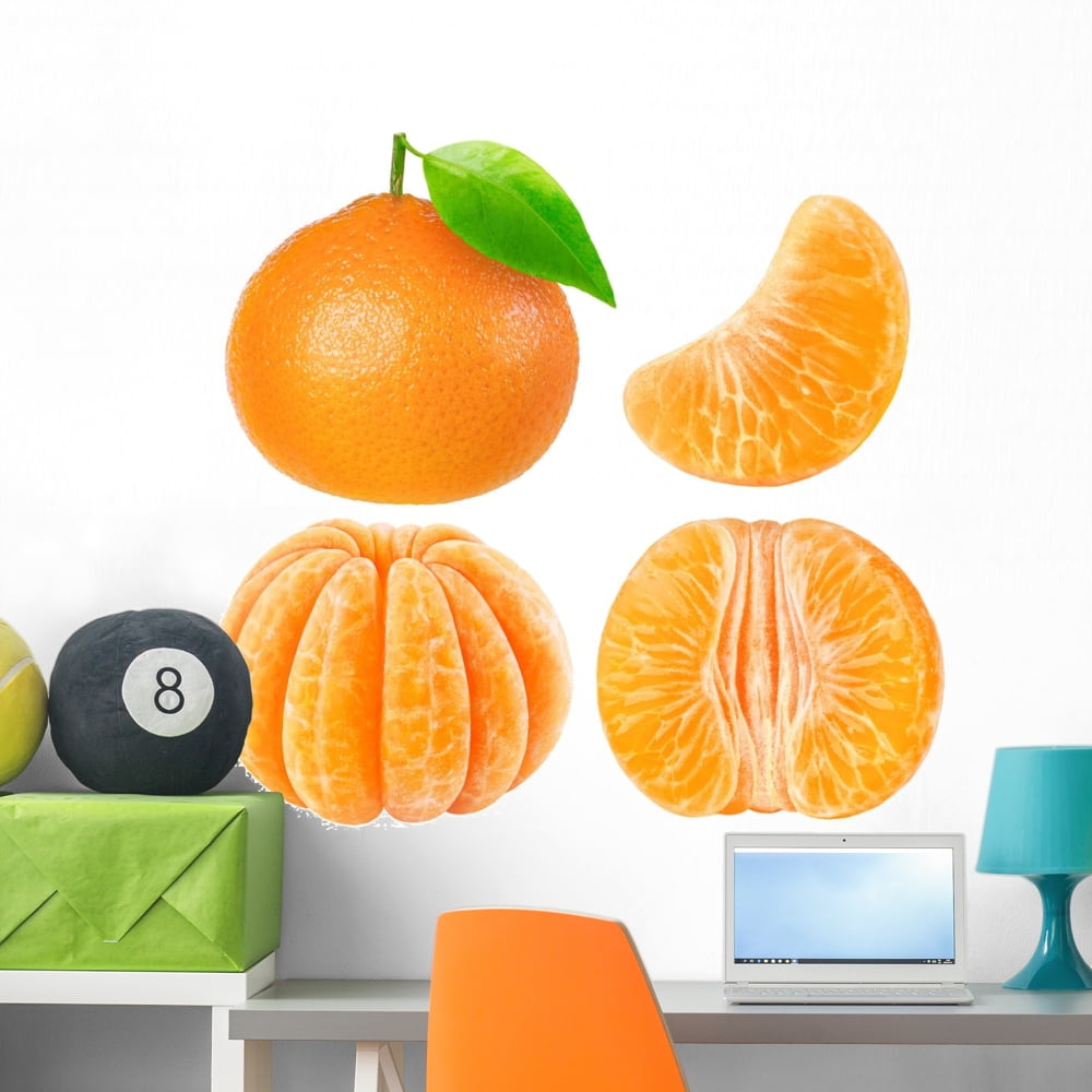 Orange Tangerine Fruit Wall Decal Sticker Set Wallmonkeys Individual ...