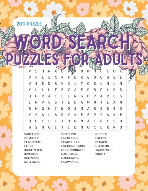 Word Search Puzzles for Adults : 200 Puzzles with a Huge Variety of ...