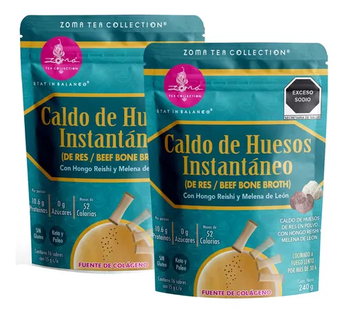 2 Pack Caldo De Huesos De Res En Polvo Zoma Tea De 240g | Bodega ...