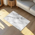 Abstract Door Mat Grey Marble Texture Black Crack Lines Modern Art Non ...
