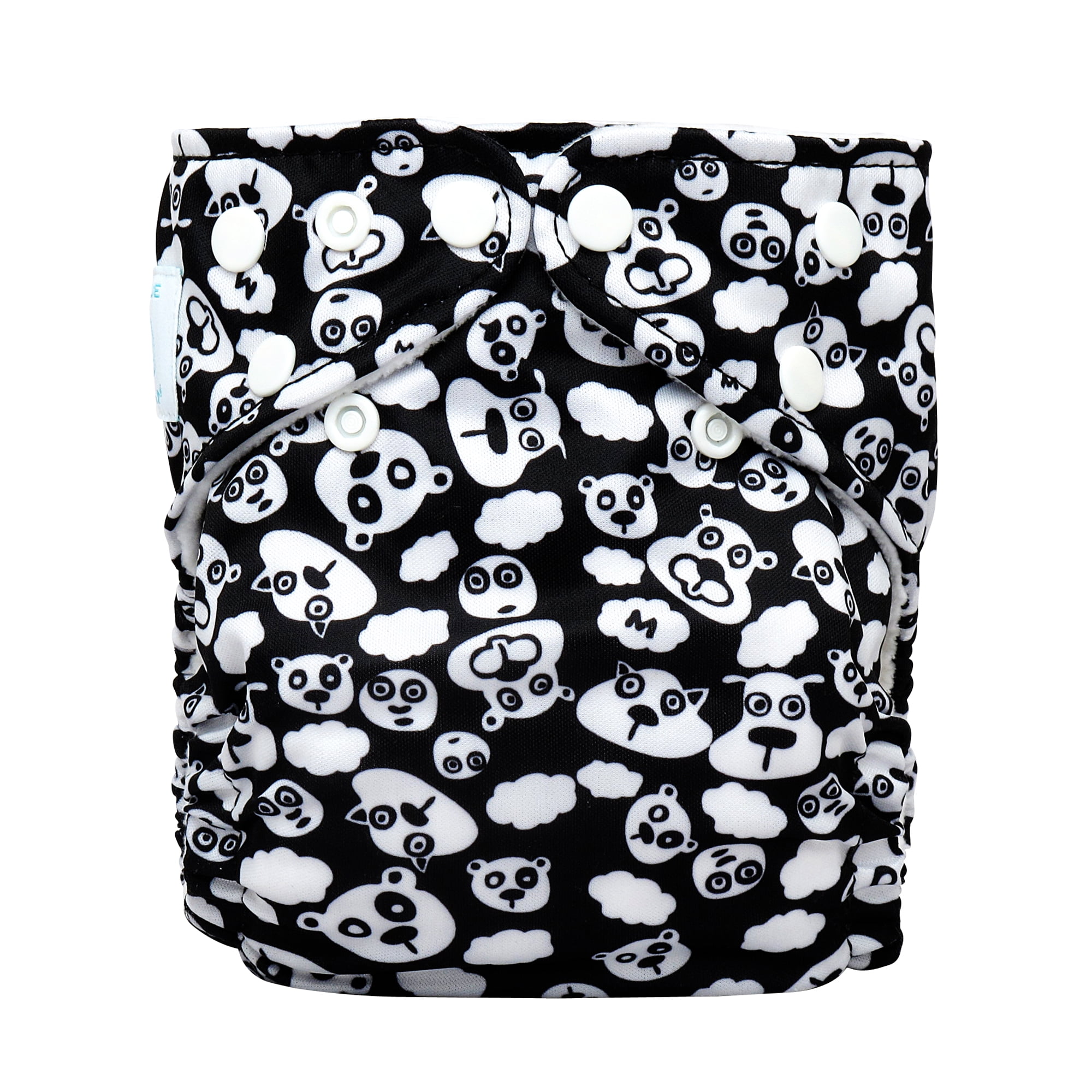 Charlie Banana One Size Diaper Reusable Diapering System, BlackBeary ...