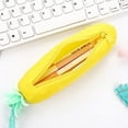 Cute Pineapple Shaped Silicone Zipper Pouch Organizer for Makeup Brushes Stationery and Cosmetic ...