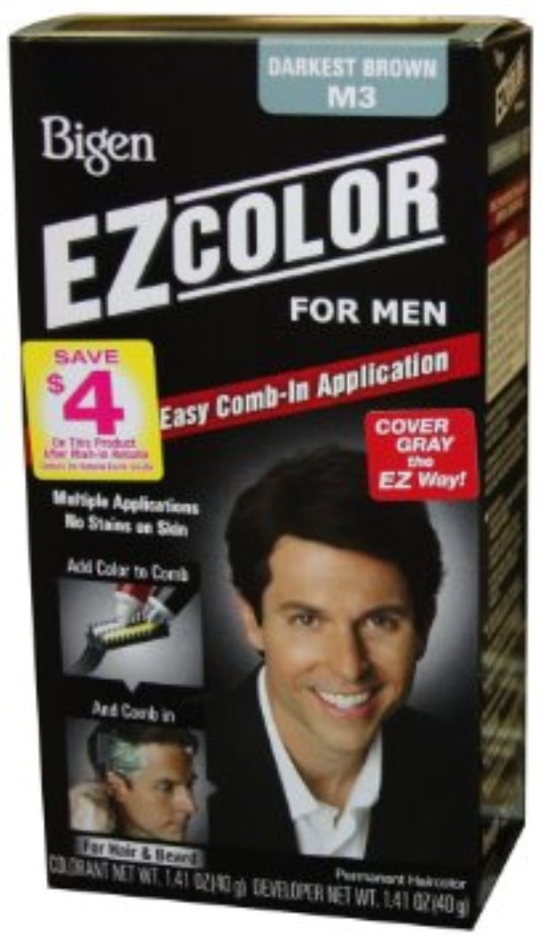 Bigen Ez Color For Men, Real Darkest Brown 1 ea (Pack of 6) - Walmart.com